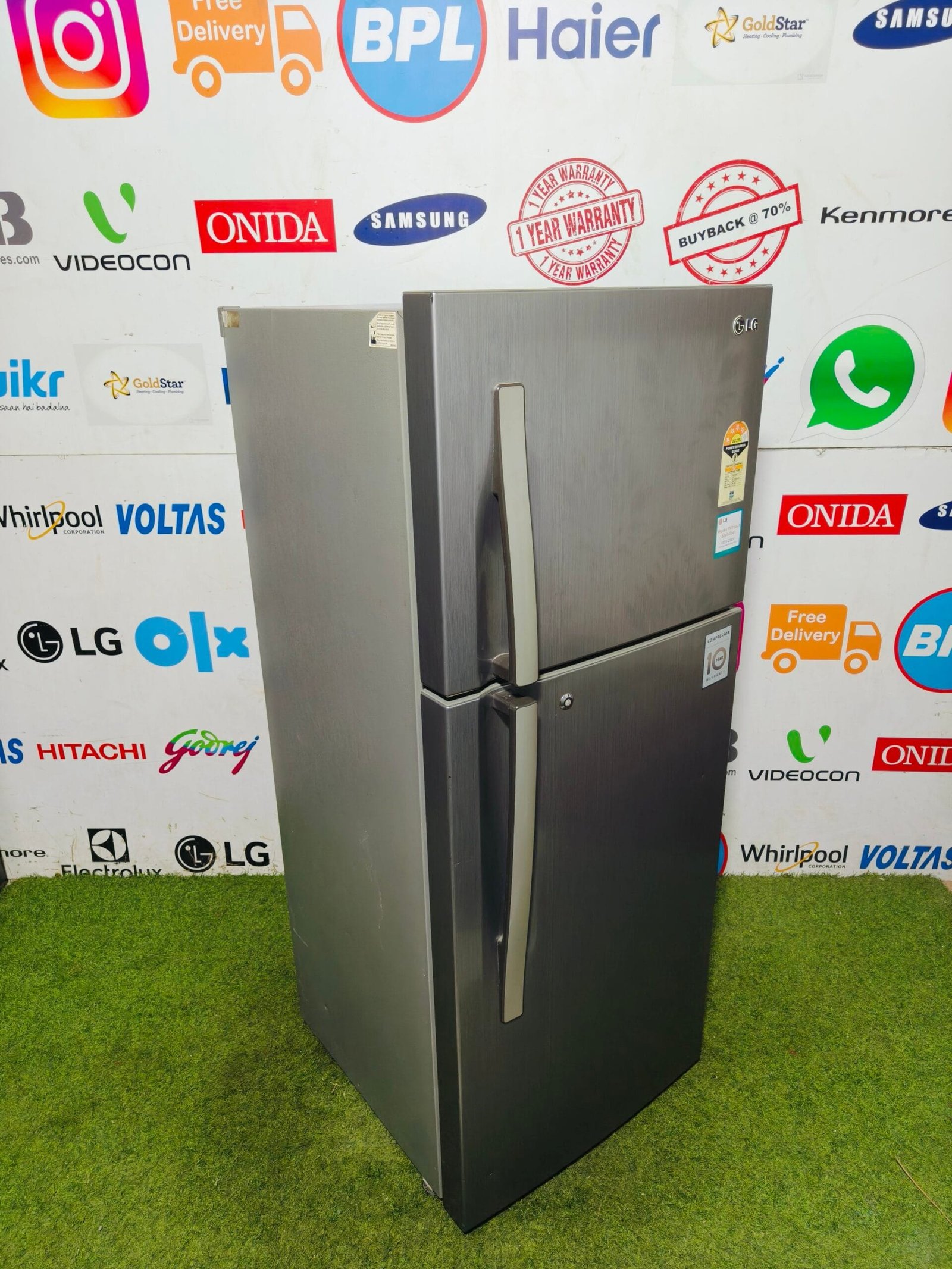 LG classic energy saving 4 star energy rating inbuilt stabiliser steel ...
